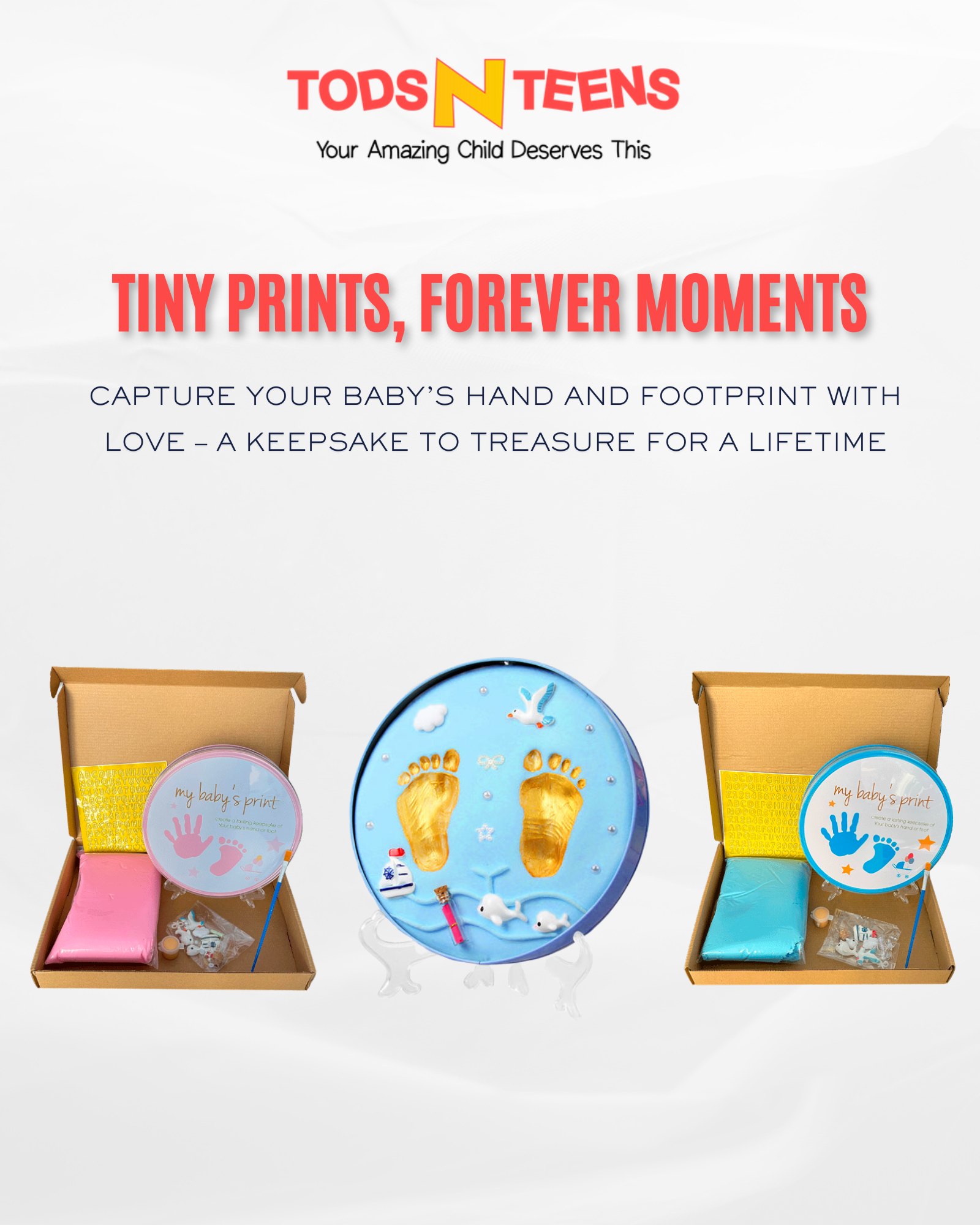 Tods N Teens DIY Baby Handprint & Footprint Kit Create Lasting Memories – TodsNTeens